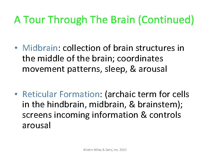 Lecture Overview Neural Bases of Behavior Nervous System