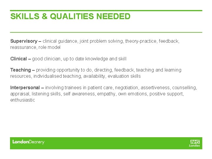 Faculty Development EDUCATIONAL SUPERVISORS TOOL KIT ONE www