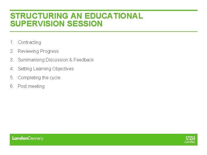 Faculty Development EDUCATIONAL SUPERVISORS TOOL KIT ONE www