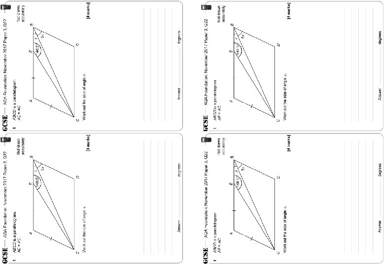 Angles Mixed Without Circle Theorems Foundation GCSE Questions