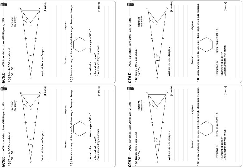 Angles Mixed Without Circle Theorems Foundation GCSE Questions