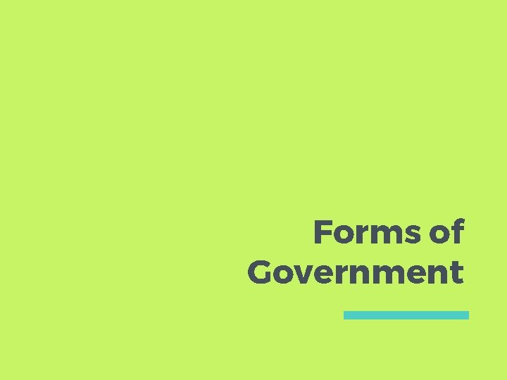 Forms of Government Standard SS 6 CG 1