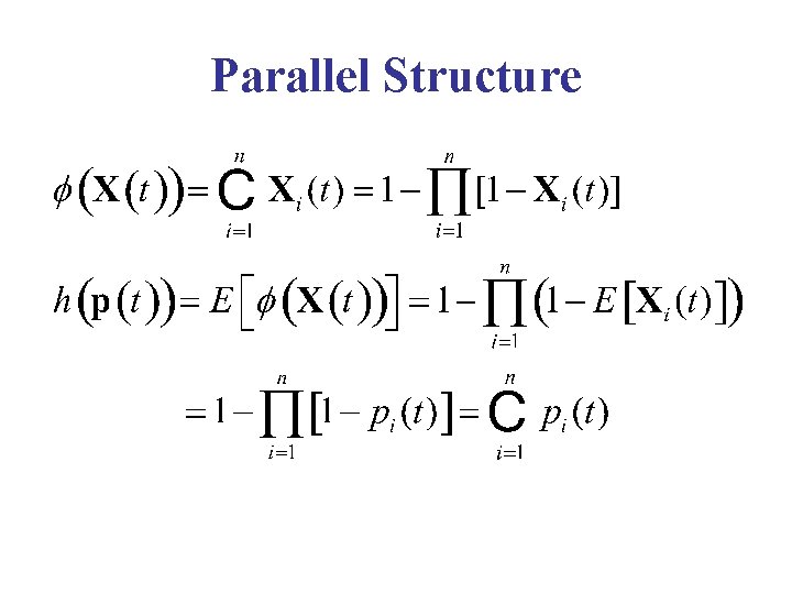 System Reliability Random State Variables System ...