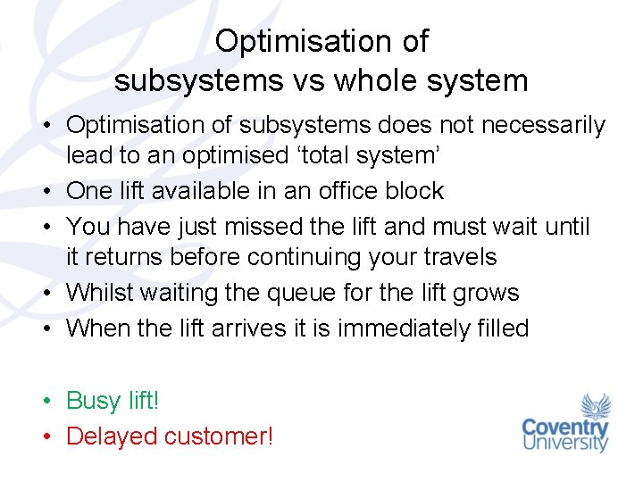 CUBIT Session 6 Capacity Planning Value added flow