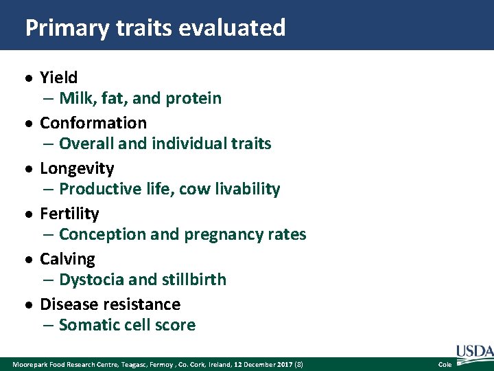 Genetic improvement programs for U S dairy cattle