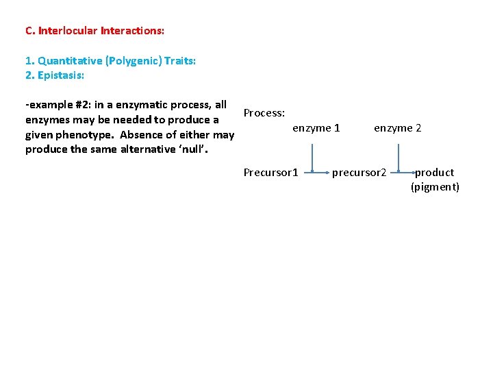 Modifications to Mendelian Inheritance I Allelic Genic and