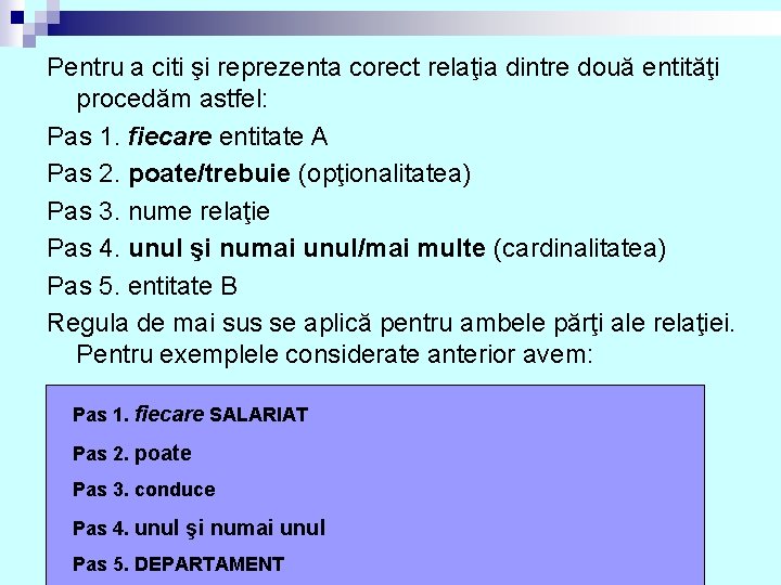 Modelul conceptual al unei baze de date Diagrama