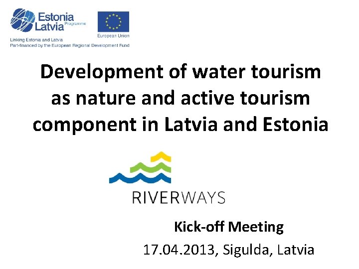 Development of water tourism as nature and active