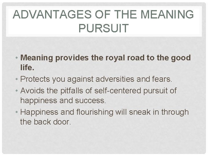 LESSON 10 PATHWAYS TO HAPPINESS AND FLOURISHING LEARNING