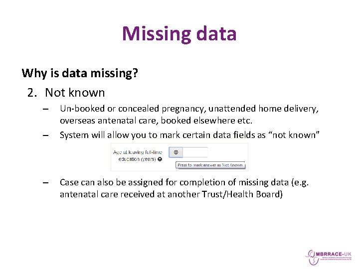 Improving data quality Dr Ian Gallimore Overview 1