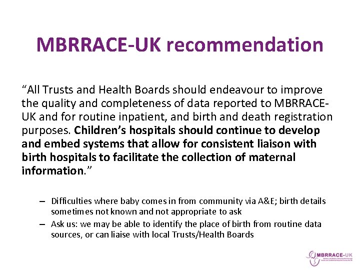 Improving data quality Dr Ian Gallimore Overview 1