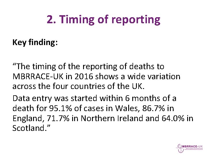 Improving data quality Dr Ian Gallimore Overview 1