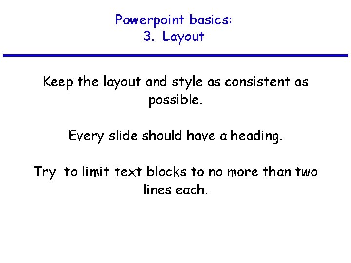 Preparing and Giving an Effective Scientific Presentation using