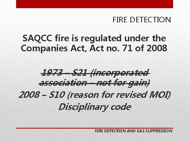 2017 ROADSHOW Cape Town FIRE DETECTION AND GAS