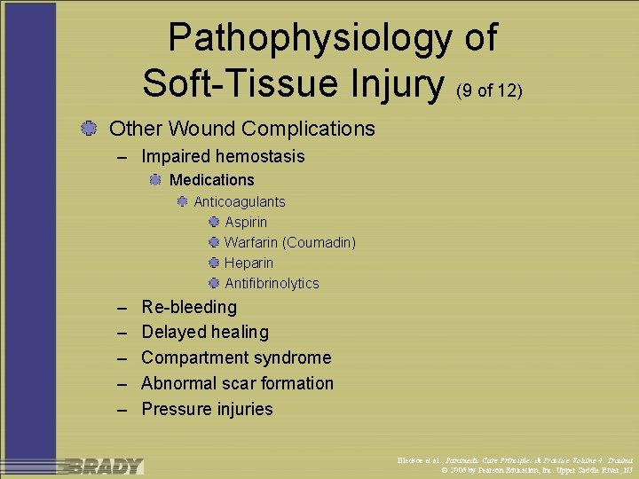 Soft Tissue Trauma Bledsoe et al Paramedic Care