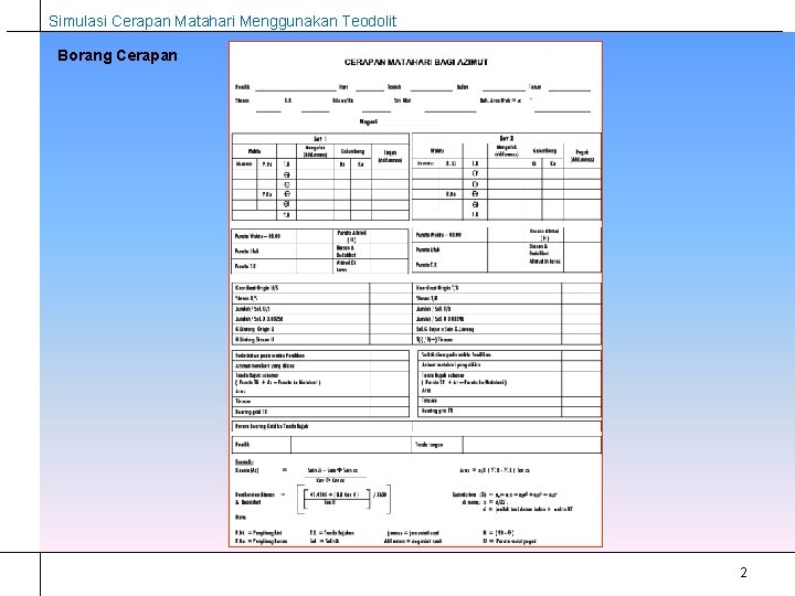 Simulasi Cerapan Matahari Menggunakan Teodolit Simulasi LangkahLangkah ...
