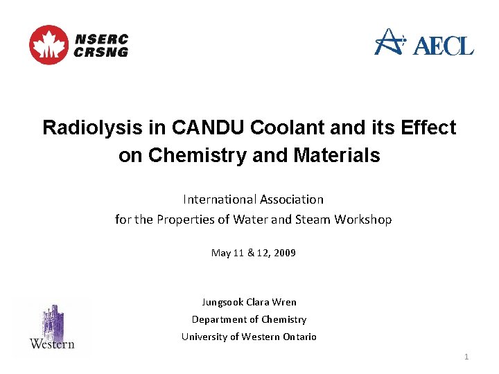 Radiolysis in CANDU Coolant and its Effect on