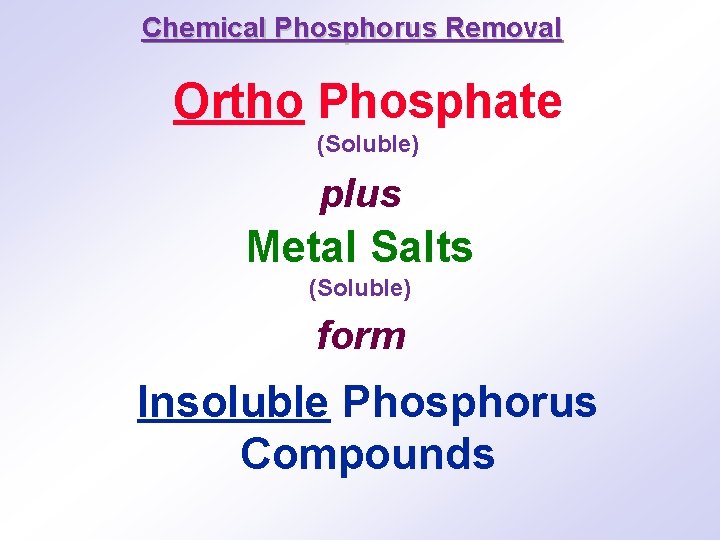 The Basics of Phosphorus Removal Prepared by Michigan