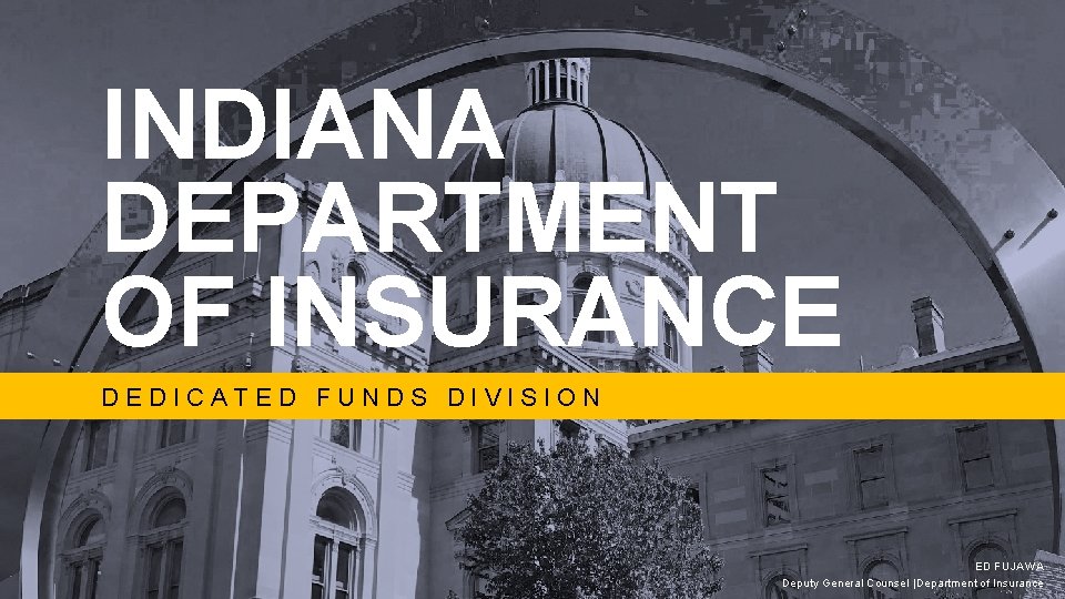 INDIANA DEPARTMENT OF INSURANCE DEDICATED FUNDS DIVISION ED