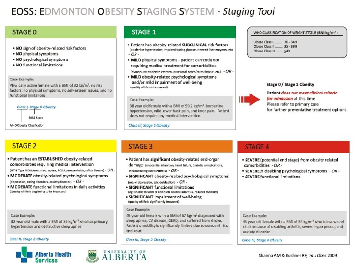 The Edmonton Obesity Staging System EOSS Arya M