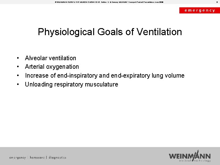 Medical Training Ventilation Options For internal use only