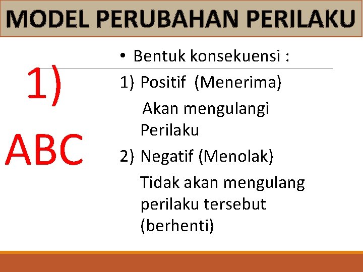 MODEL PERUBAHAN PERILAKU YETTI WIRA CITERAWATI SY S