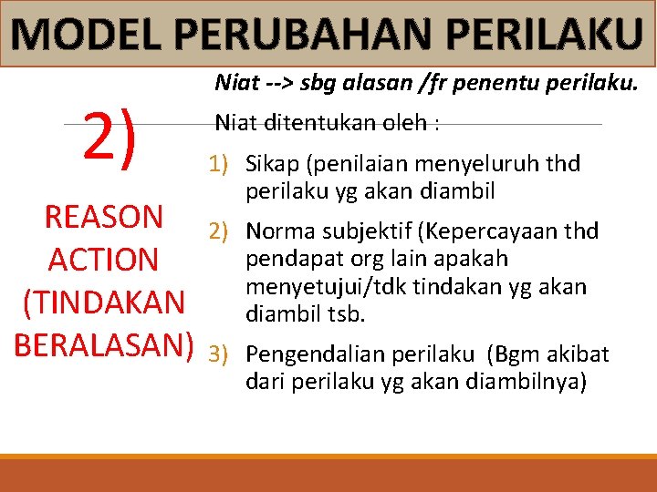 MODEL PERUBAHAN PERILAKU YETTI WIRA CITERAWATI SY S