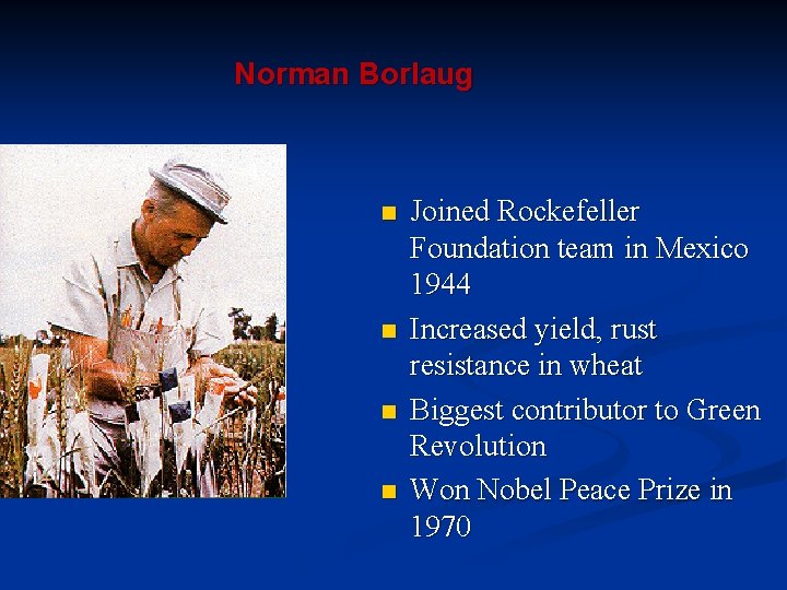 GREEN REVOLUTION What is Green Revolution Introduction of