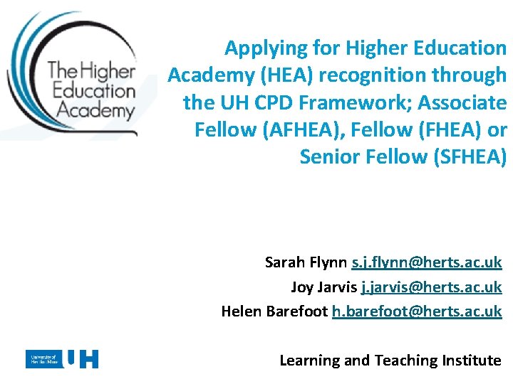 Applying for Higher Education Academy HEA recognition through