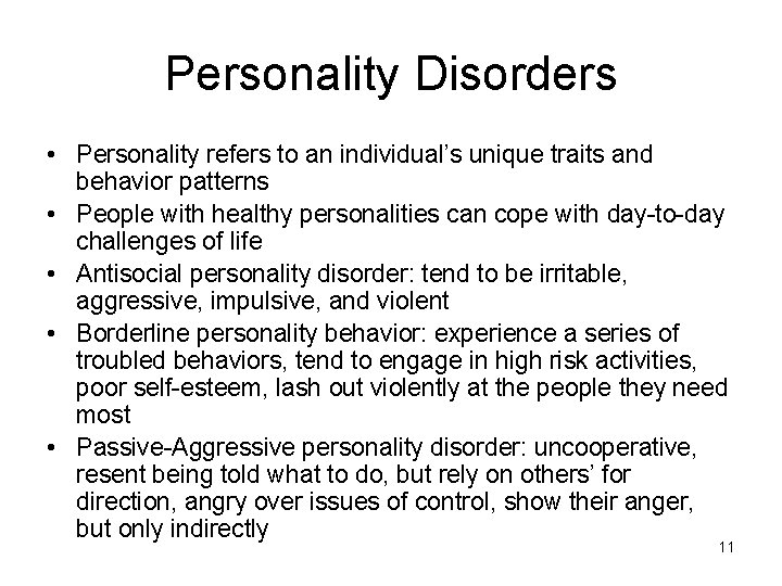 Chapter 9 Mental and Emotional Problems 1 Lesson