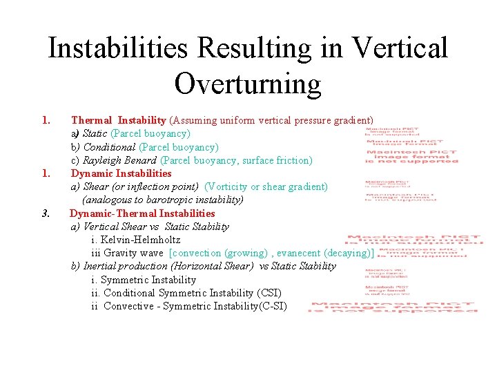 Cumulus Clouds Instabilities Resulting in Vertical Overturning 1