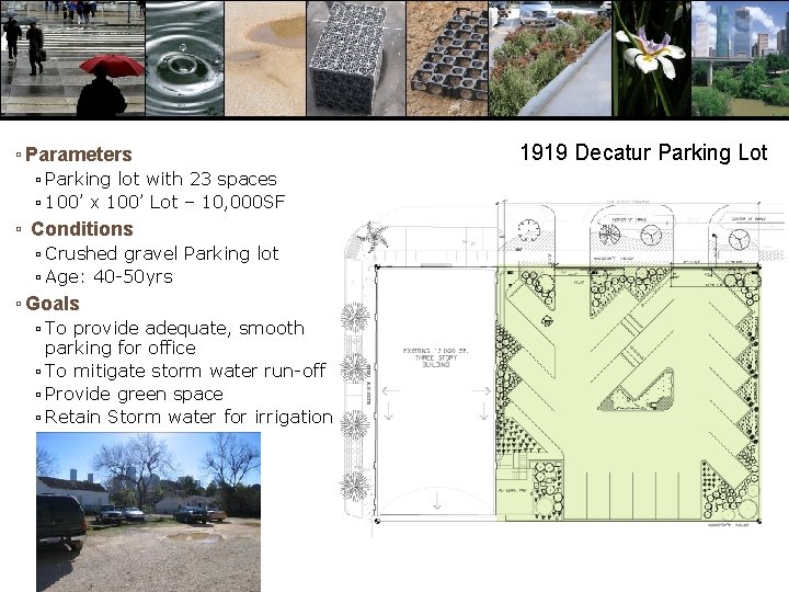 Urban Low Impact Development Parking Lot Case Study