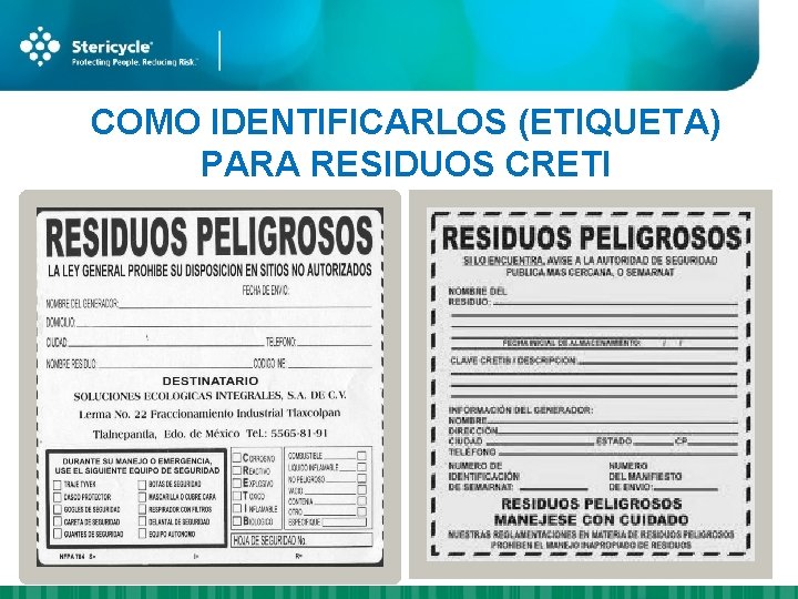 Manejo Integral de Residuos Peligrosos CRETIB ING TANIA