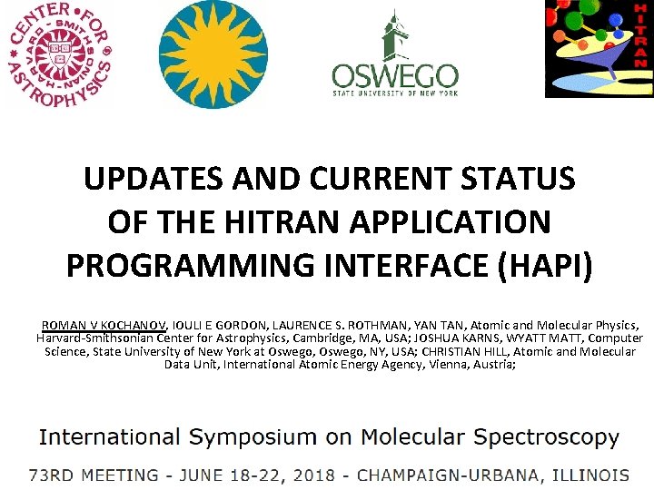 UPDATES AND CURRENT STATUS OF THE HITRAN APPLICATION