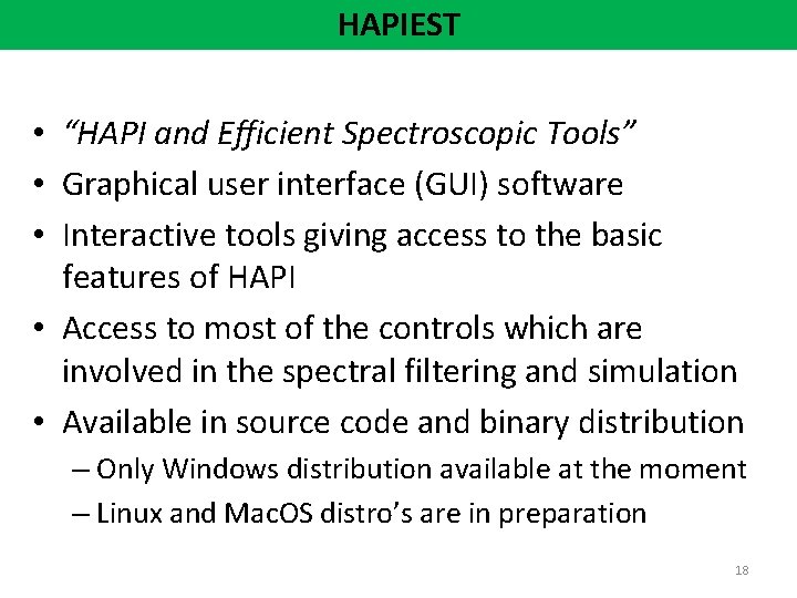 UPDATES AND CURRENT STATUS OF THE HITRAN APPLICATION