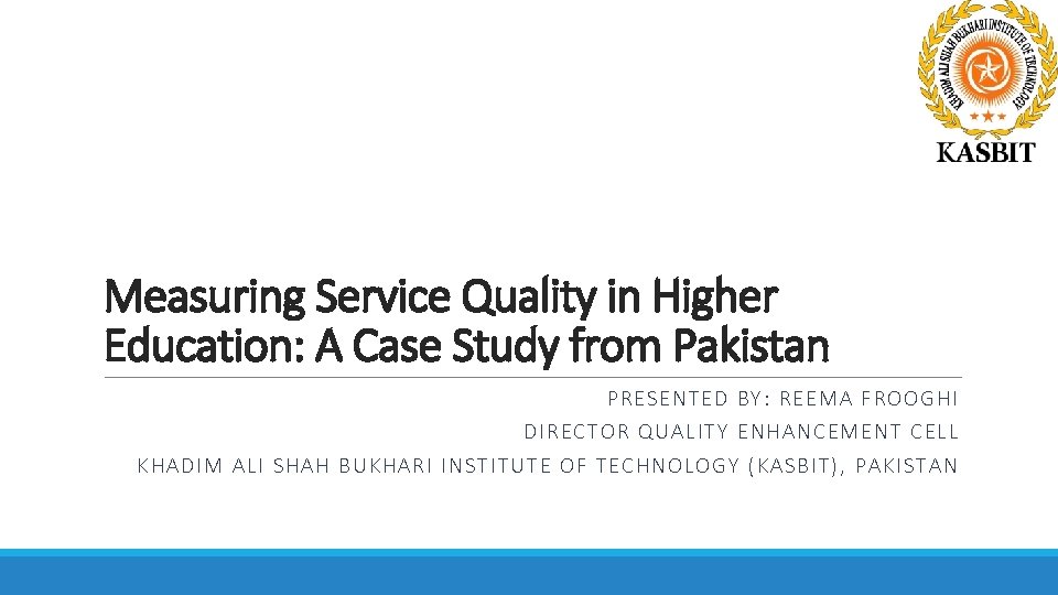 Measuring Service Quality in Higher Education A Case