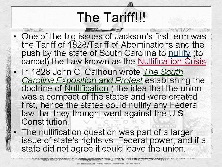 Unit Ten The Jacksonian Era Jacksonian Democracy Election