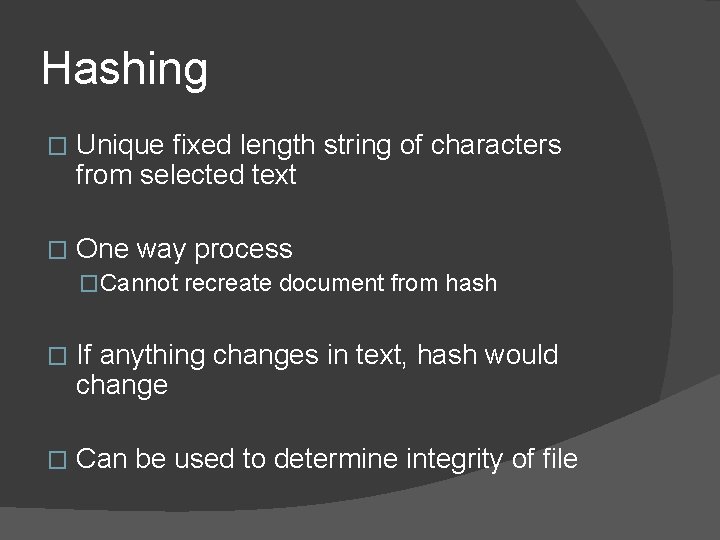 Joel Fendrick SECURITY IN ONLINE BANKING Overview Encryption