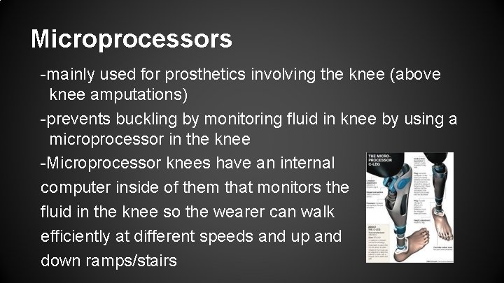 The Evolution of Robotic Prosthetics Sam Hammock Nick