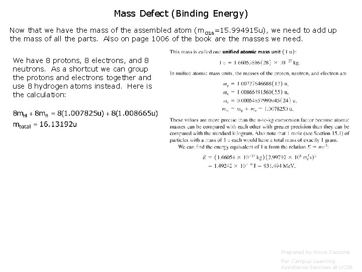 Physics 6 C Nuclear Physics and Radioactivity Prepared