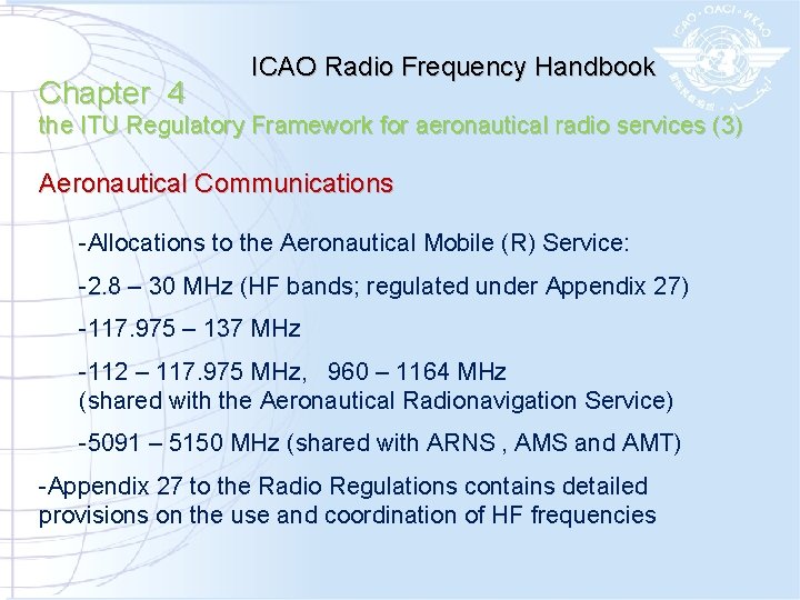 ICAO Radio Frequency Handbook DOC 9718 Fifth edition