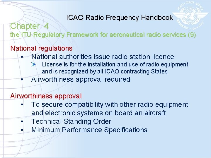 ICAO Radio Frequency Handbook DOC 9718 Fifth edition