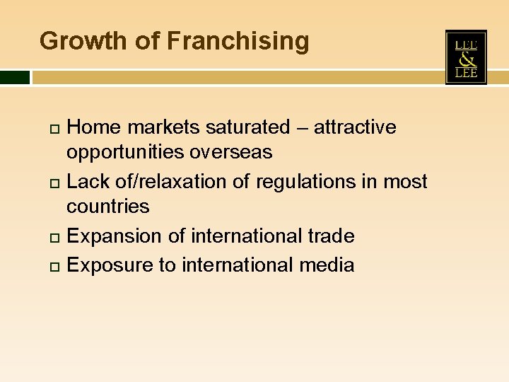 AN INTRODUCTION TO FRANCHISING AND ITS IMPORTANCE FOR