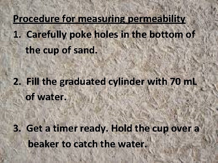 Porosity Permeability and Aquifers vocabulary word porosity the