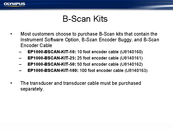 EPOCH 1000 Series Conventional UT Bscan Software Option
