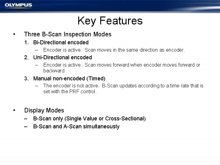 EPOCH 1000 Series Conventional UT Bscan Software Option