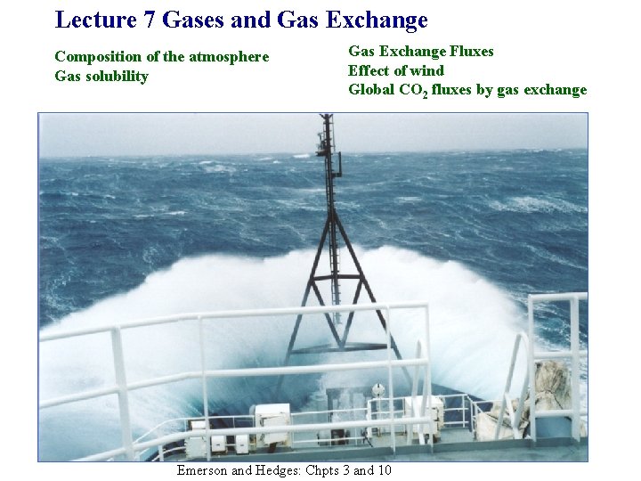 Lecture 7 Gases and Gas Exchange Composition of