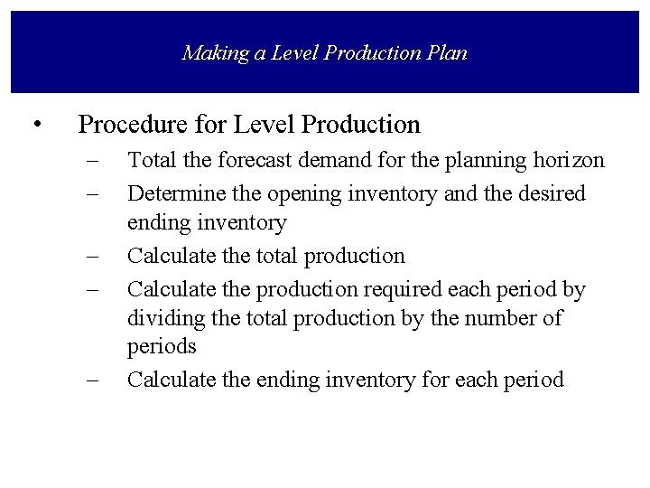 Lecture 7 Production Planning System Revisited Books Introduction