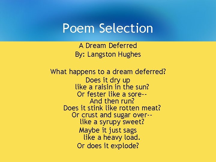 Poetry Project Model English Class Ms Johnson Poem