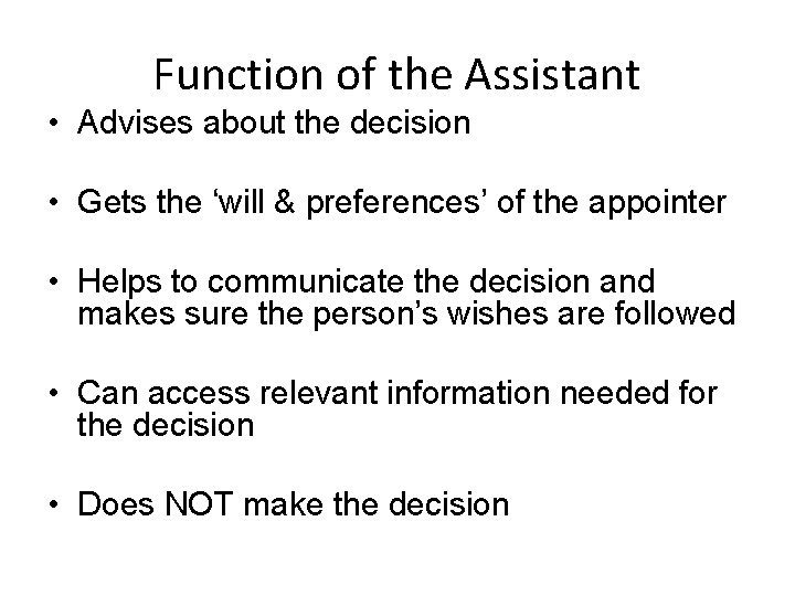 Assisted Decision Making Sarah Lennon Inclusion Ireland Overview